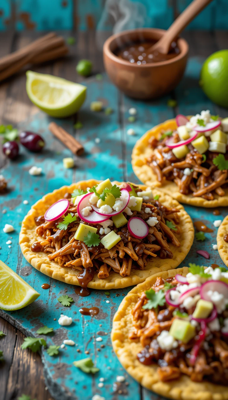 Chicken Mole Tostadas: A Flavor Fiesta on a Crispy Tortilla - Eat Fine Food